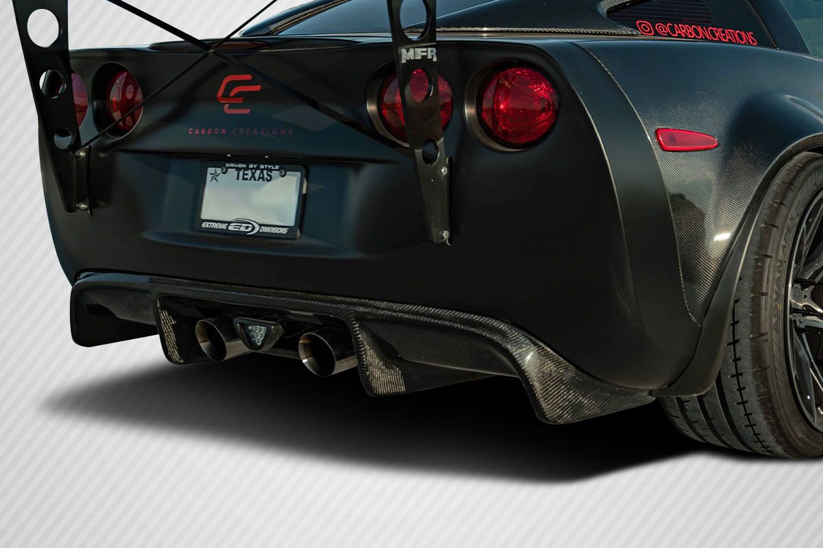 2005-2013 Chevy Corvette C6 Carbon Fiber GT500 Rear Diffuser - 1 Piece ...