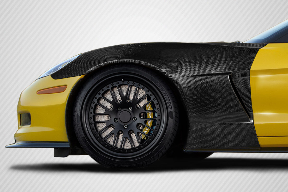 2005-2013 Chevrolet Corvette Carbon Fiber Z06 Look Front Fenders - 2 ...