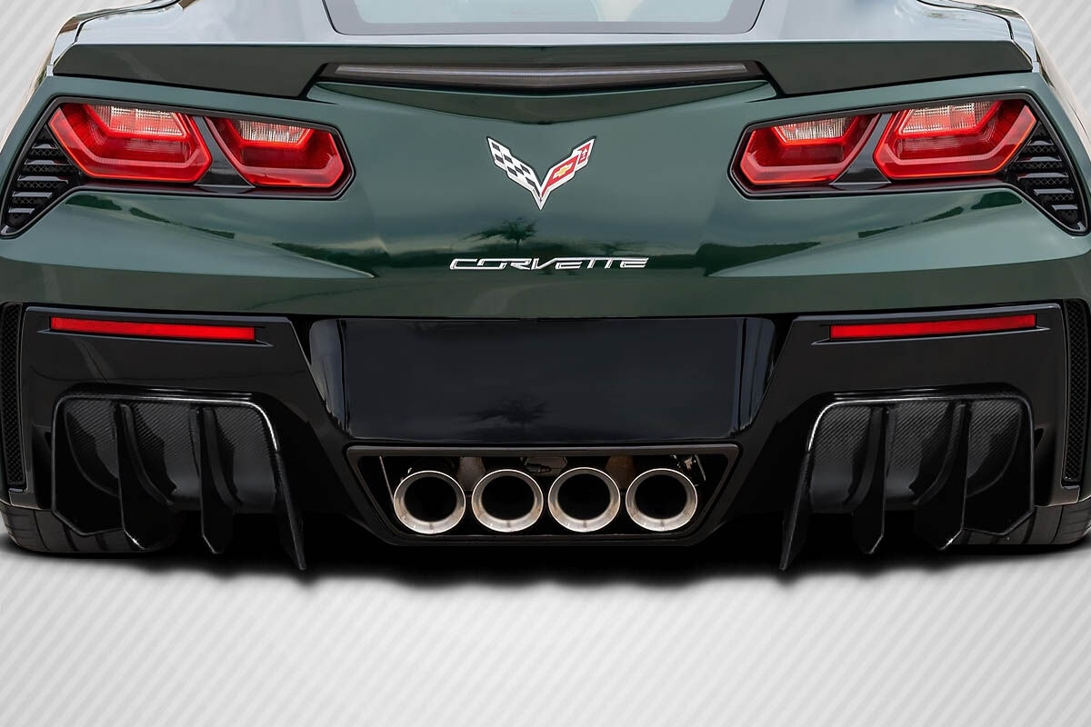 2014-2019 Chevrolet Corvette C7 Carbon Fiber GTR Rear Diffuser - 2 ...