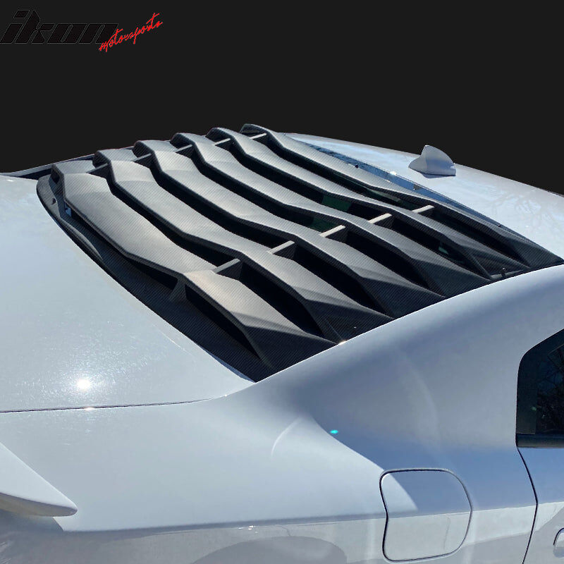 2011-2023 Dodge Charger Ikon Style ABS Rear Window Louver - WDLR-DCH15