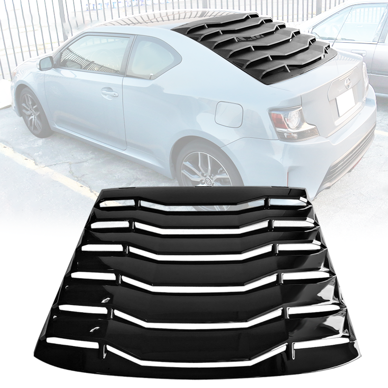 2011-2016 Scion tC Rear Window Louvers Gloss Black - WDLR-SCTC11IK-GBK
