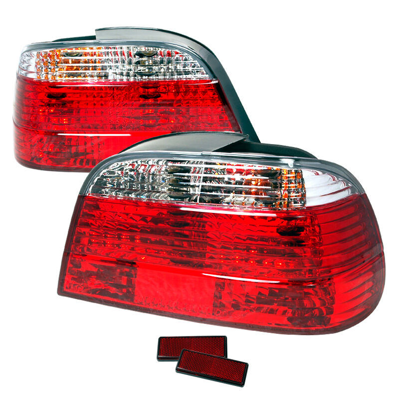 1995-2001 BMW E38 7-Series Red/Clear Euro Tail Lights-LT-E384RPW-APC