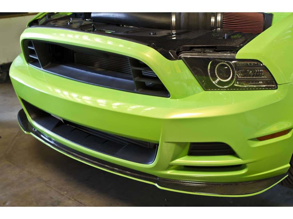 2013-2014 Ford Mustang V6/GT/Boss Carbon Fiber Front Bumper Lip Spoiler ...