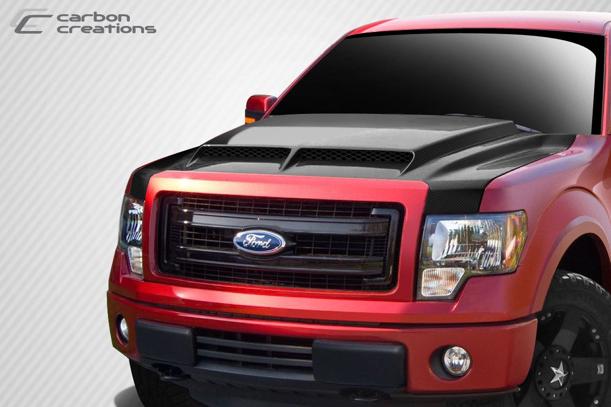 2009-2014 Ford F-150 Carbon Fiber GT500 Hood - 1 Piece - 112478