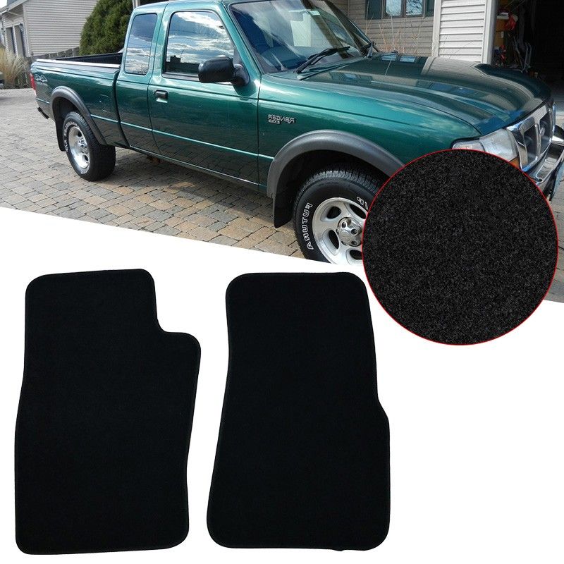 1996-2002 Ford Ranger Floor Mats 2Pc Black Nylon - CP188BK