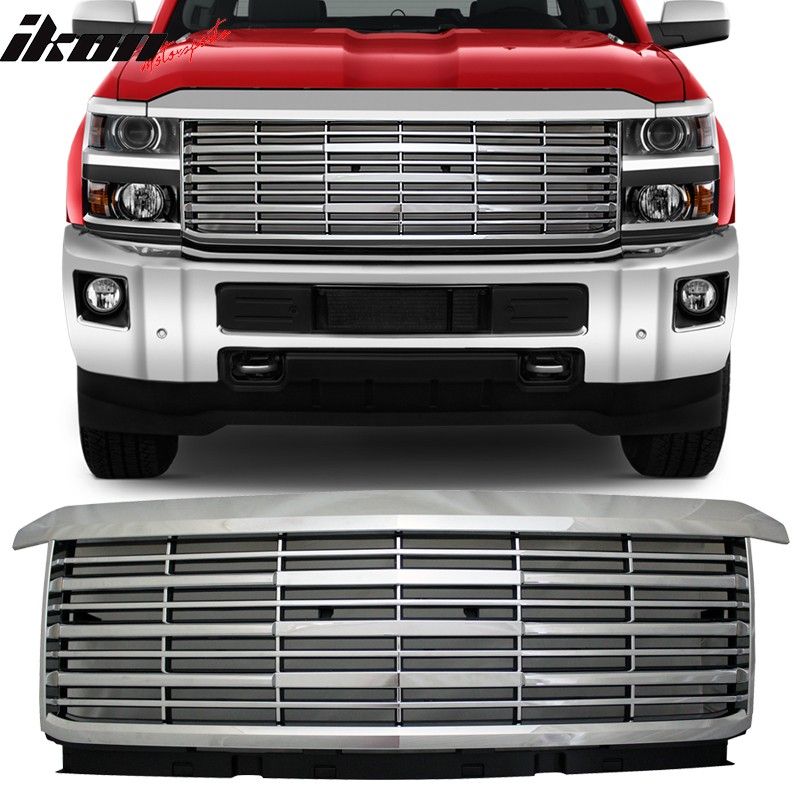 2015-2018 Chevrolet Silverado 3500 Front Grille Chrome ABS - GRZ ...