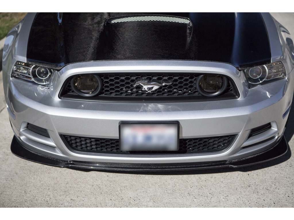 2013-2014 Ford Mustang V6/GT/Boss Carbon Fiber Front Bumper Lip Spoiler ...