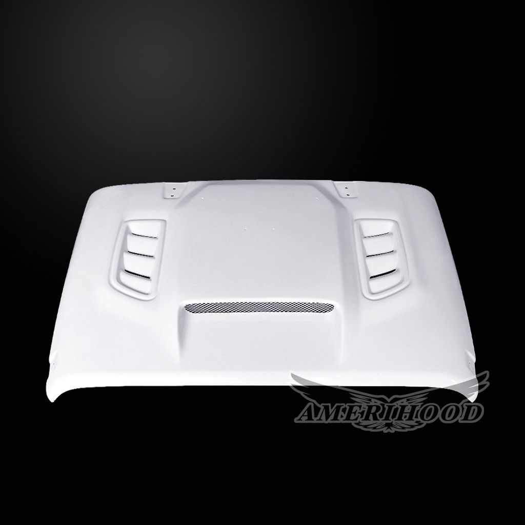2007-2018 Jeep Wrangler JK VIP-Style Dual-Functional Fiberglass Hood ...