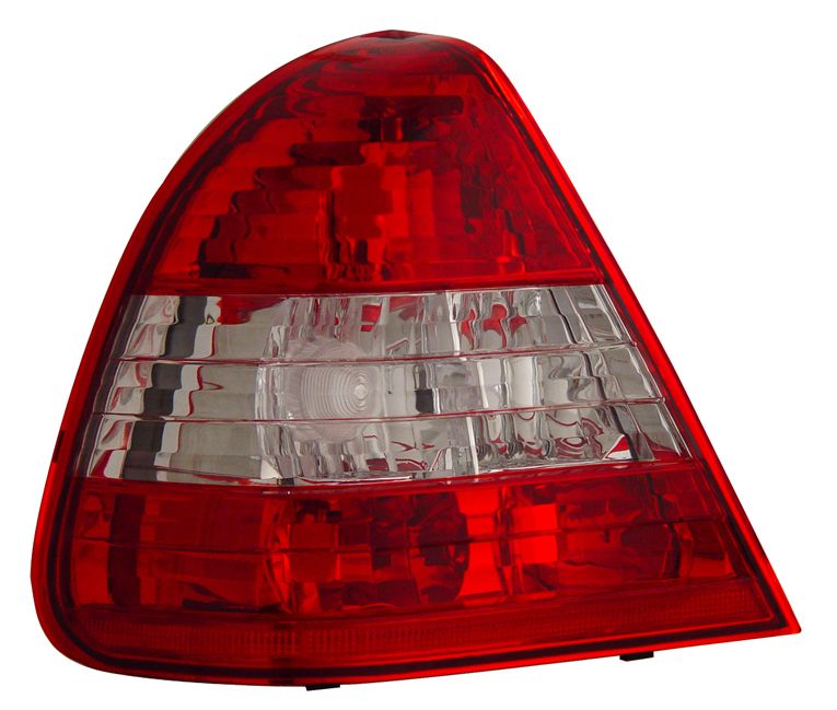 1996-1999 Mercedes Benz C Class W202 Red / Clear Euro Taillights - 03 ...