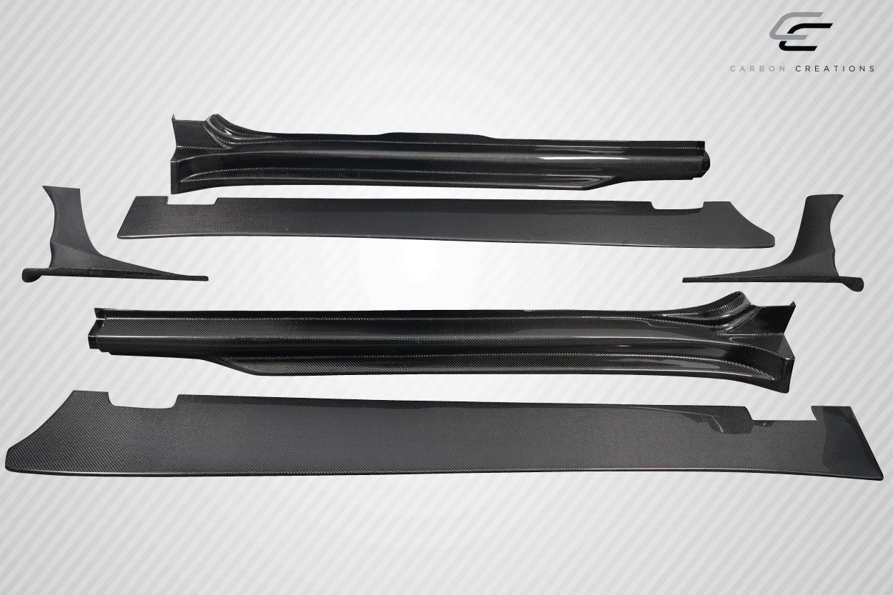 2015-2021 Subaru WRX STI Carbon Fiber VRS Wide Body Side Skirt Rocker ...