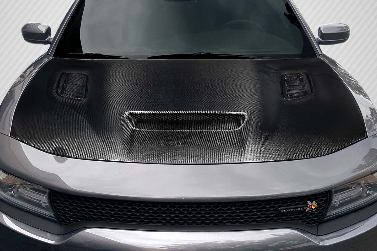 2015-2023 Dodge Charger Carbon Fiber Hellcat Redeye Look Hood - 2 ...