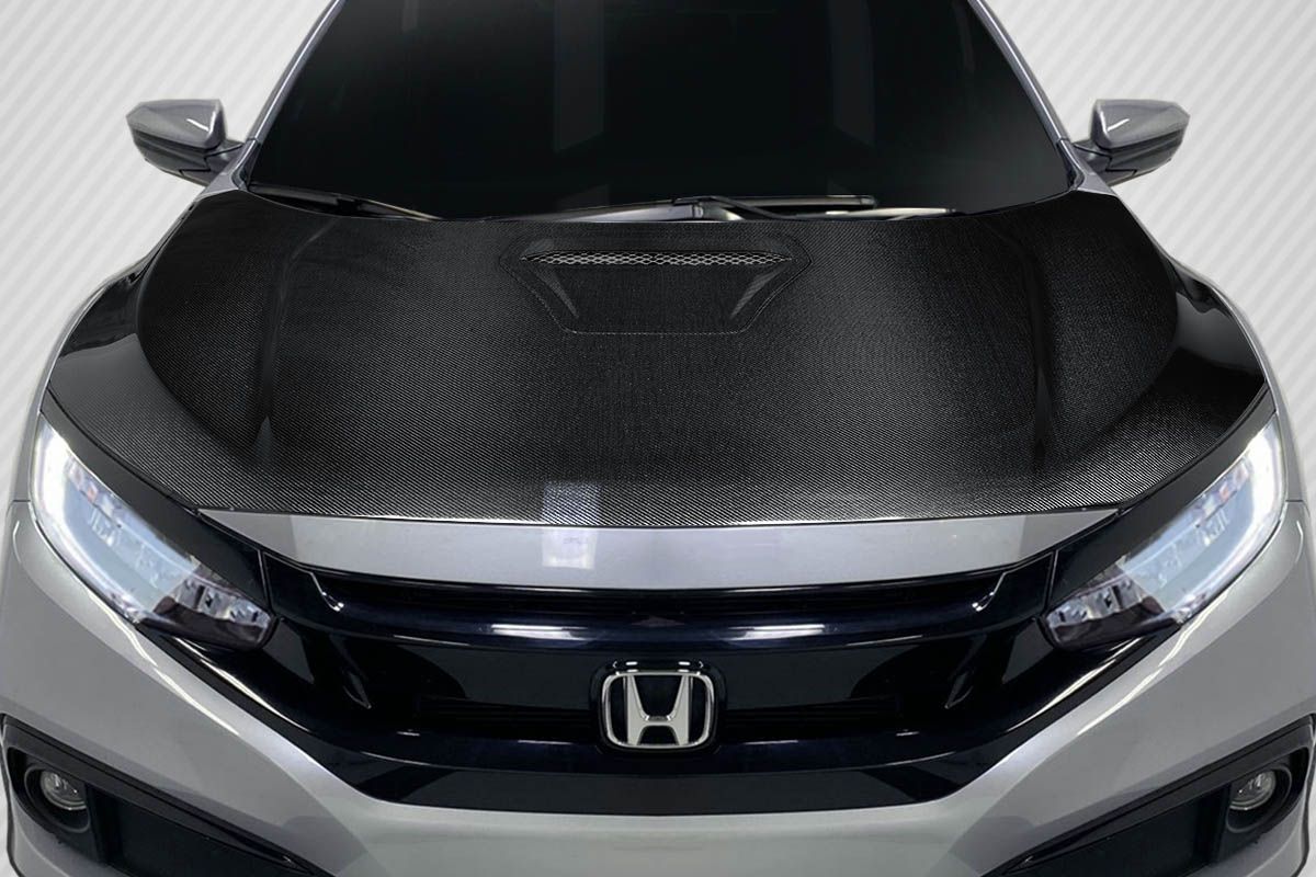 2016-2021 Honda Civic Carbon Fiber Type R Look Hood - 1 Piece - 117165