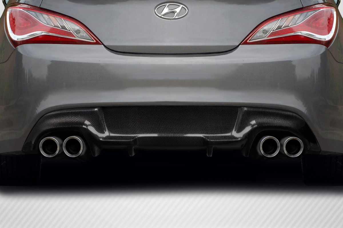 2010-2016 Hyundai Genesis Coupe Carbon Fiber Twins Rear Diffuser - 1 ...