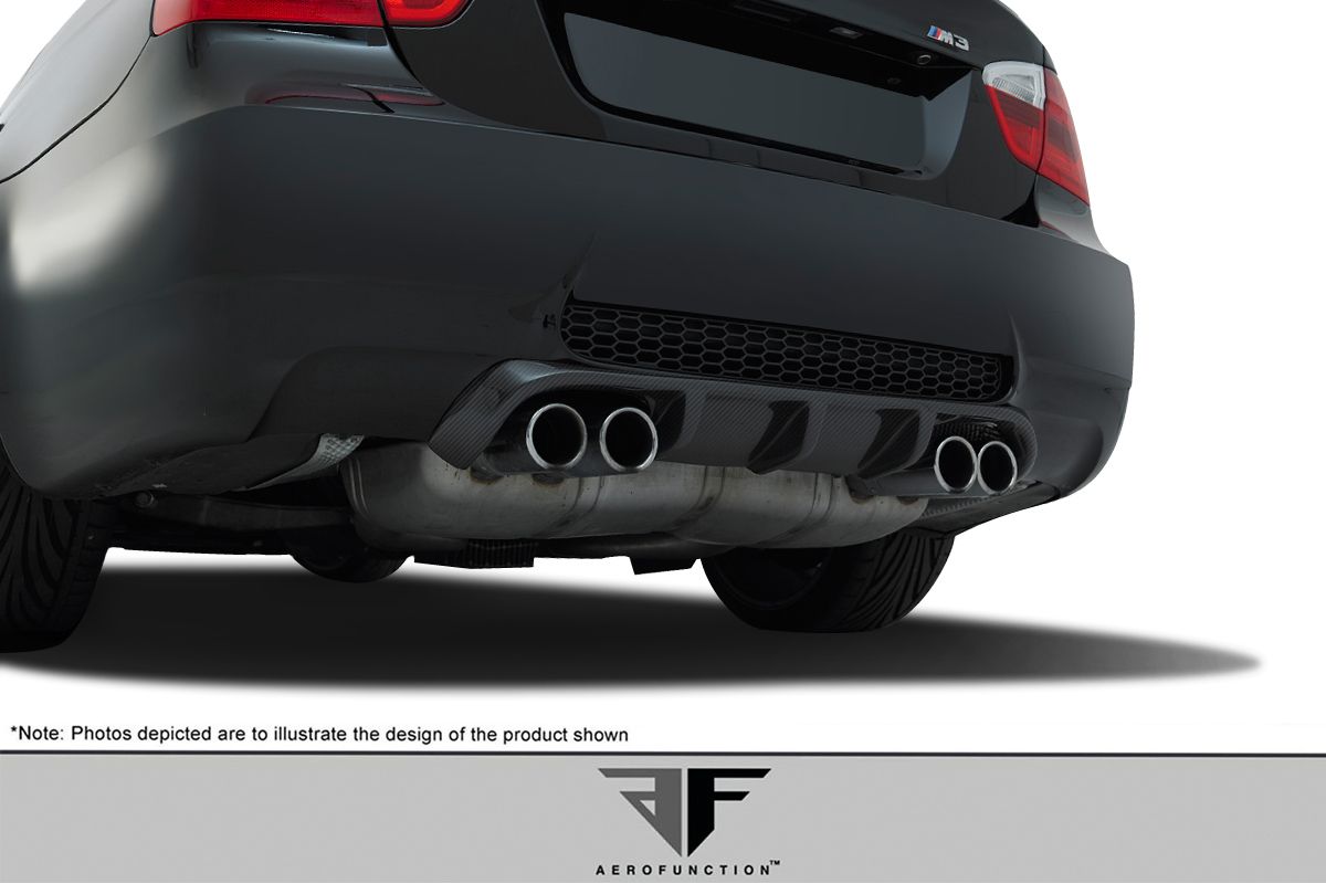 2008-2013 BMW M3 E90 4DR Carbon AF-1 Rear Diffuser (CFP) 1PC - 108519