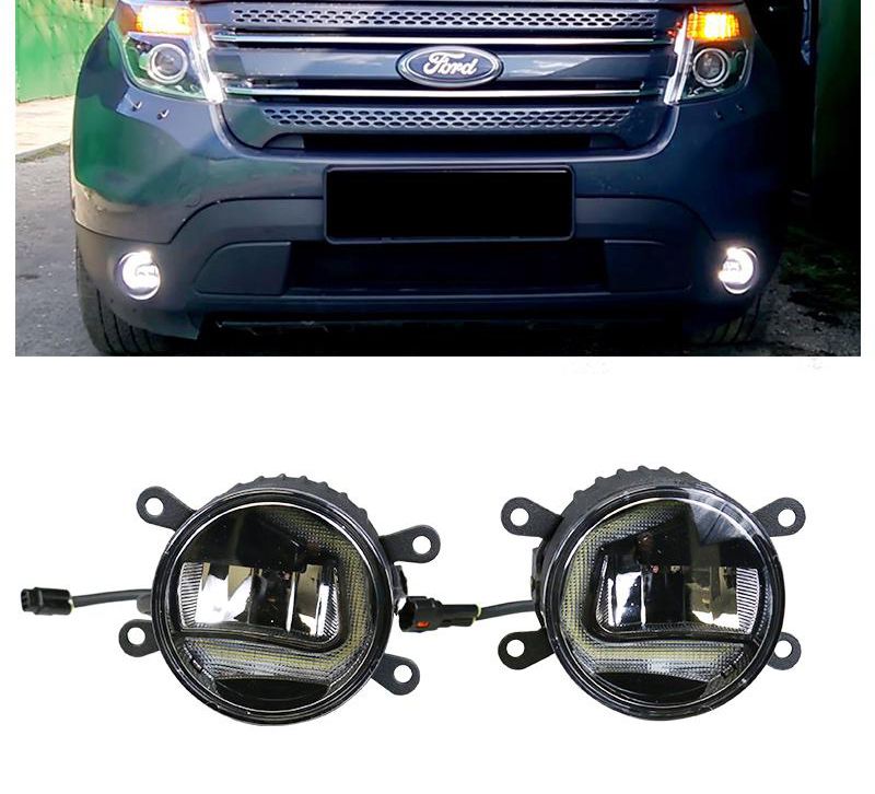 2011-2015 Ford Explorer Fog Lights Clear - 3-WQ-FD-088AL