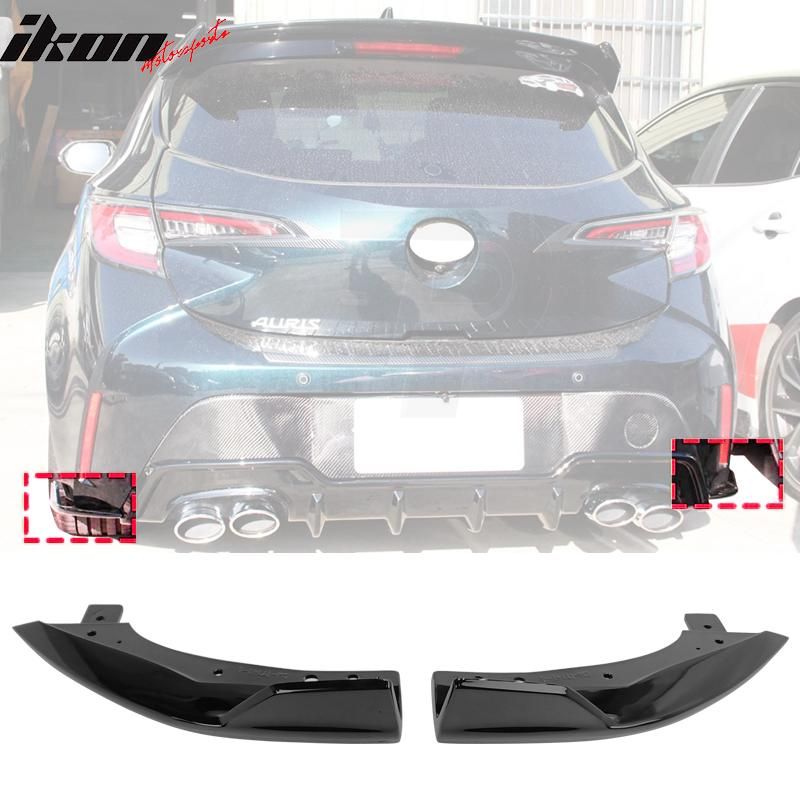 2019-2023 Toyota Corolla 5DR Hatchback Rear Bumper Side Splitters ...