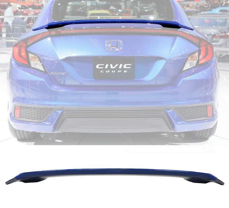 2016-2020 Honda Civic Coupe OE Trunk Spoiler Painted B593M Aegean Blue ...