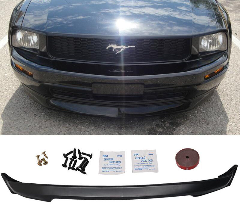 2005-2009 Ford Mustang V6 Polyurethane 3C Style Front Bumper Lip - BLF ...