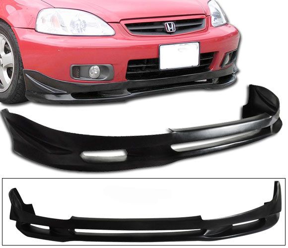 1999-2000 Honda Civic Front Bumper Lip JP Style Poly-Urethane - BLF ...