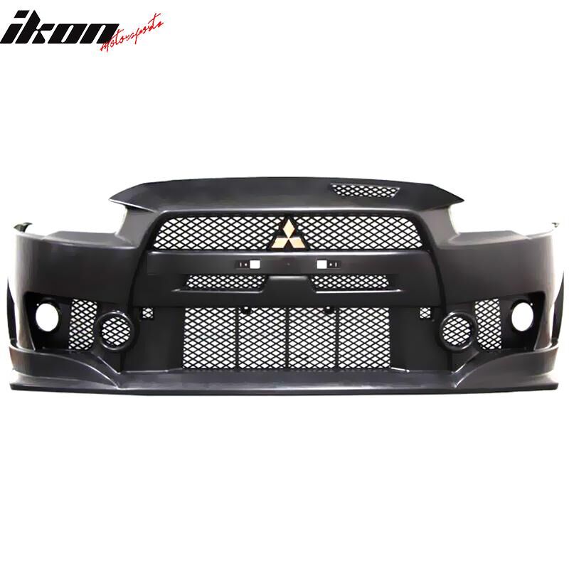 2008-2015 Mitsubishi Lancer Front Bumper Black - BLK-ML08FQ-F