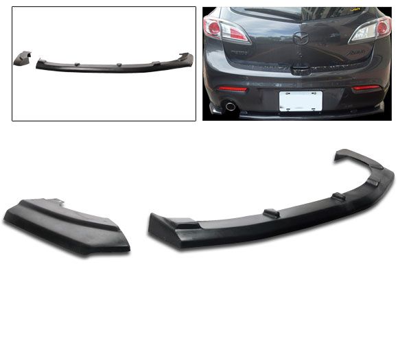 2009-2010 Mazda 3 Rear Bumper Lip Poly-Urethane - BLR-MAZ309M-PU