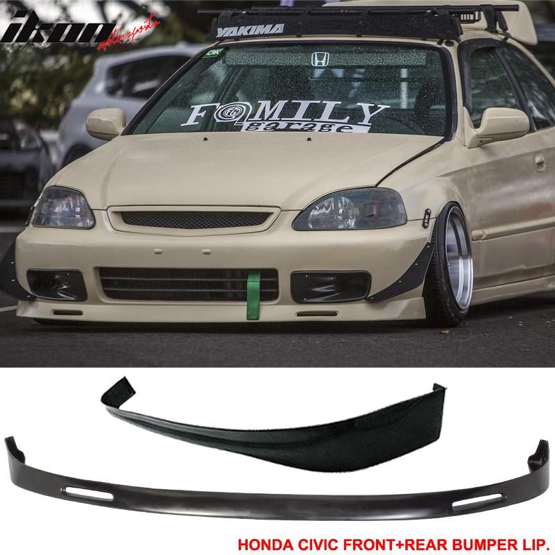 1999-2000 Honda Civic EK Hatchback Polyurethane BYS Sport Style Front ...