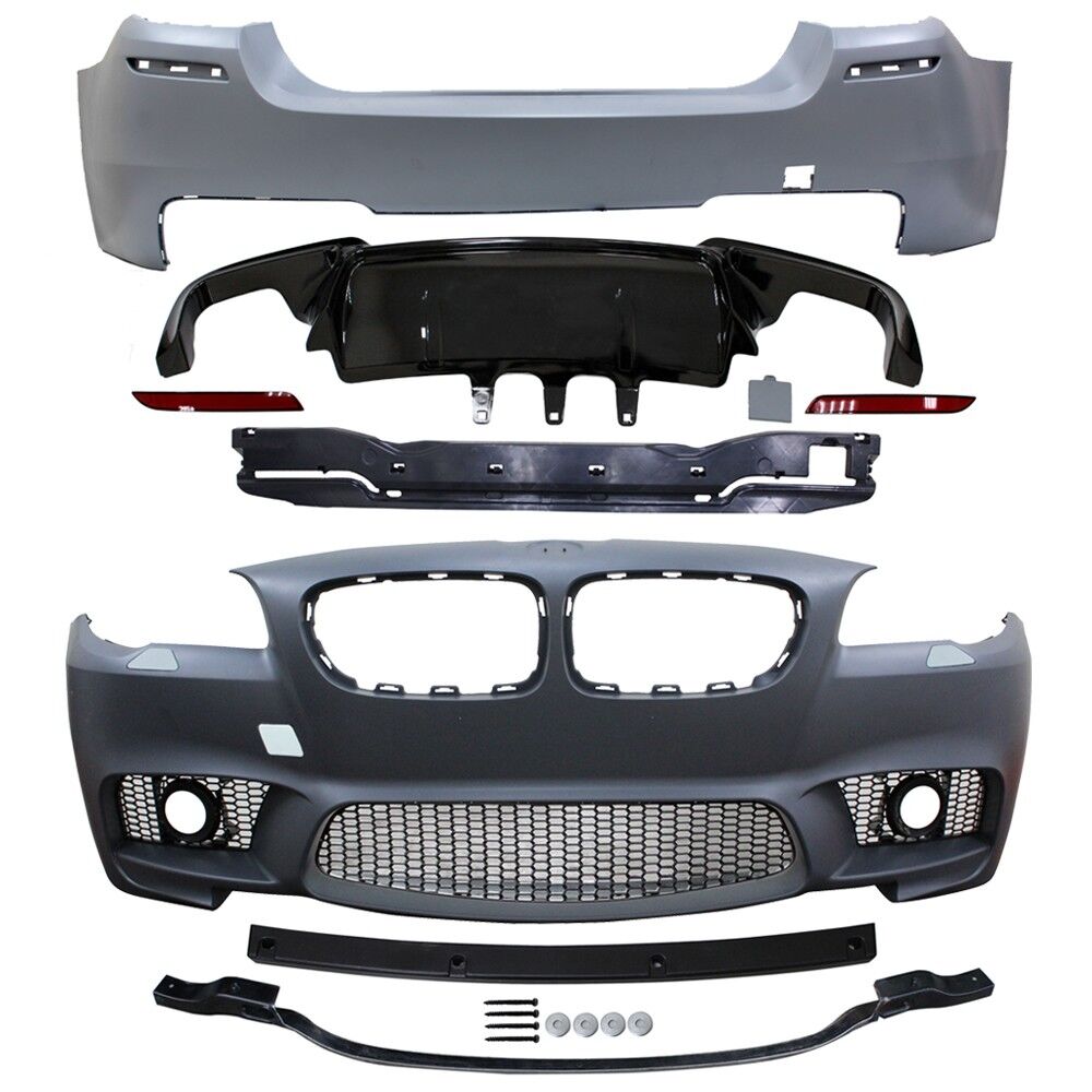 2014-2016 BMW 5-Series F10 LCI M5 Style Front Bumper W/ Foglight Cover ...