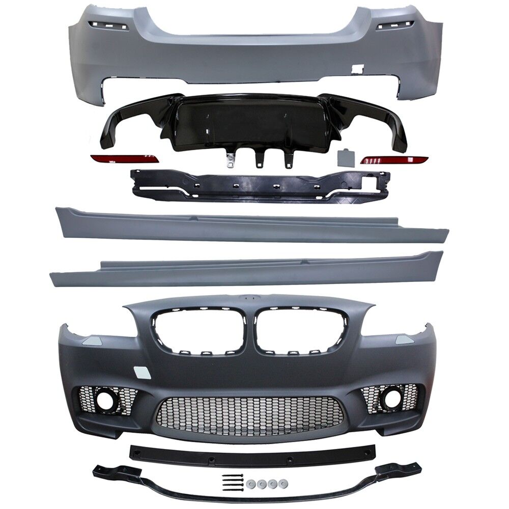 2014-2016 BMW 5-Series F10 LCI M5 Style Front Bumper + Rear Bumper ...
