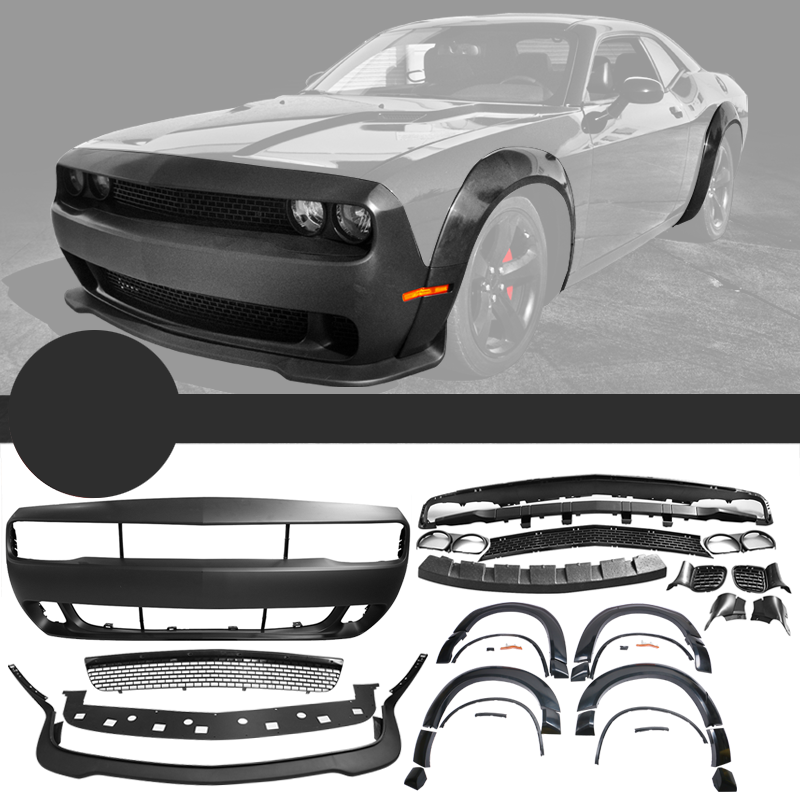 2008-2014 Dodge Challenger Polypropylene Front Bumper + SRT Lip ...