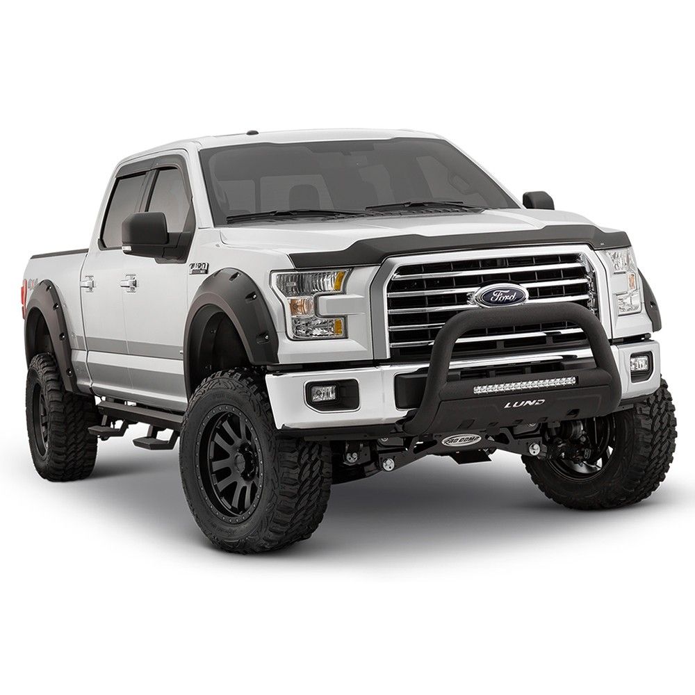 2015-2018 Ford F-150 Pocket Rivet Style Fender Flares Black ...