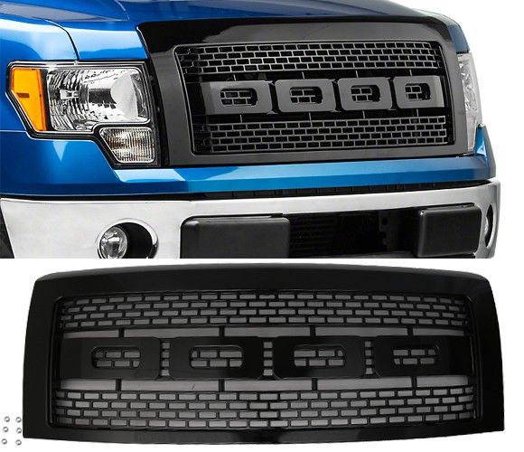 2009-2014 Ford F-150 Raptor Style Front Bumper Grille Hood Mesh With ...