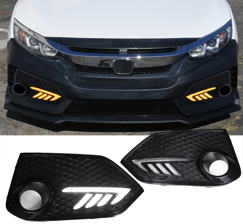 2016-2018 Honda Civic Type-R X-Gen LED DRL Daytime Running Lights 2PC ...