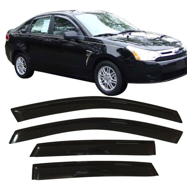 2008-2011 Ford Focus Sedan Sedan Acrylic Window Visors 4Pc Set - WD-FFOC084