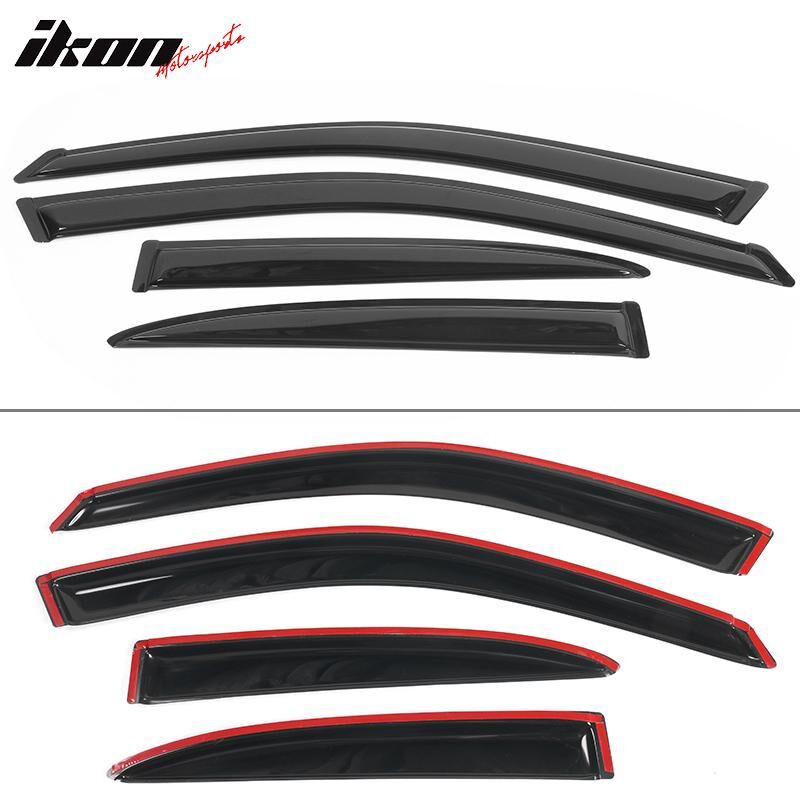 2001-2005 Honda Civic 4DR Acrylic Window Visors 4PC Set - WD-HC01