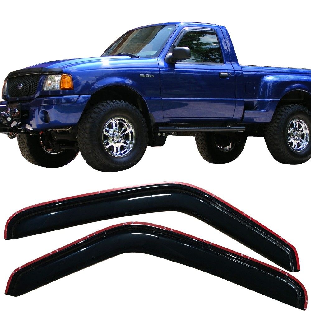 1993-2011 Ford Ranger In-Channel Acrylic Window Visors 2Pc Set - WDIC ...