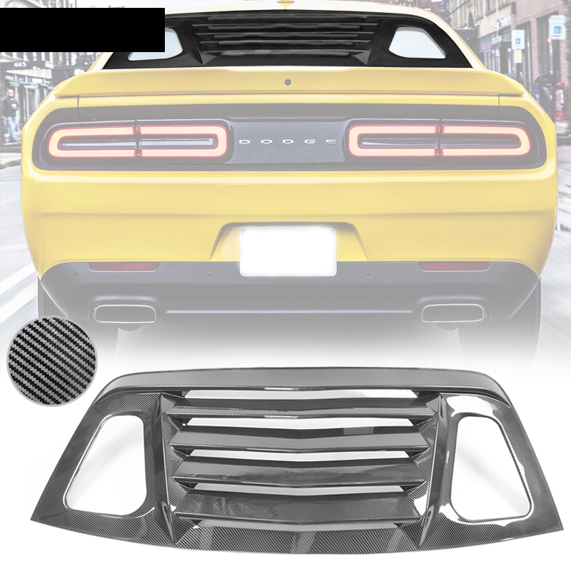 2008-2023 Dodge Challenger Rear Window Louvers Carbon-Look - WDLR ...