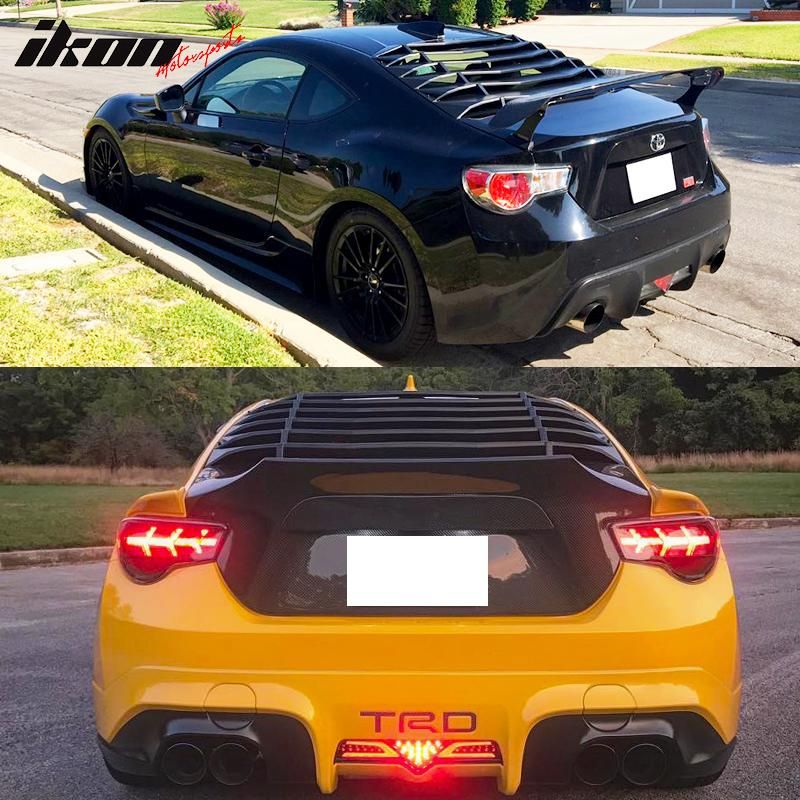 2013-2020 Toyota 86 Rear Window Louvers Carbon-Look - WDLR-FT86-CFL