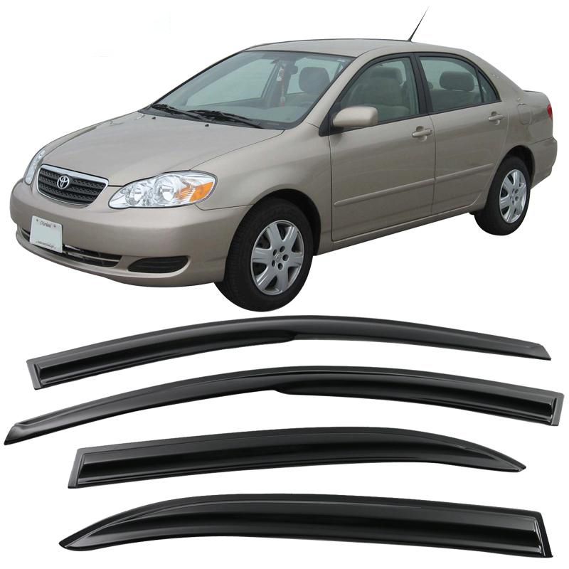 2003-2008 Toyota Corolla Acrylic Mugen Window Visors 4PC Set - WDM-TCLA03
