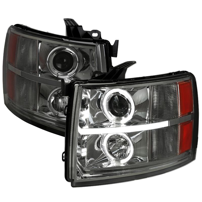 2007-2013 Chevrolet Silverado 1500 Gloss Black LED-Bar Projector ...