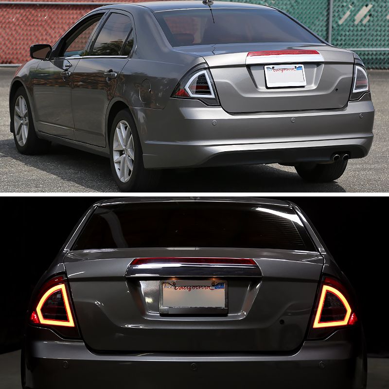 2010-2012 Ford Fusion Black LED Tail Lights - LT-FUS10JMLED-TM