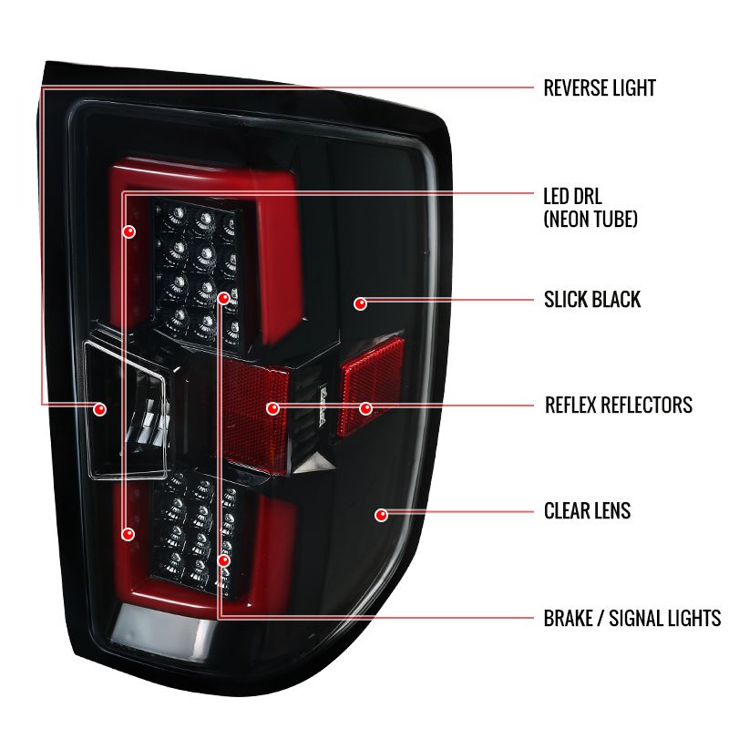 2014-2017 Chevrolet Silverado 1500 LED Tail Lights - LT-SIV14BKLED-TM