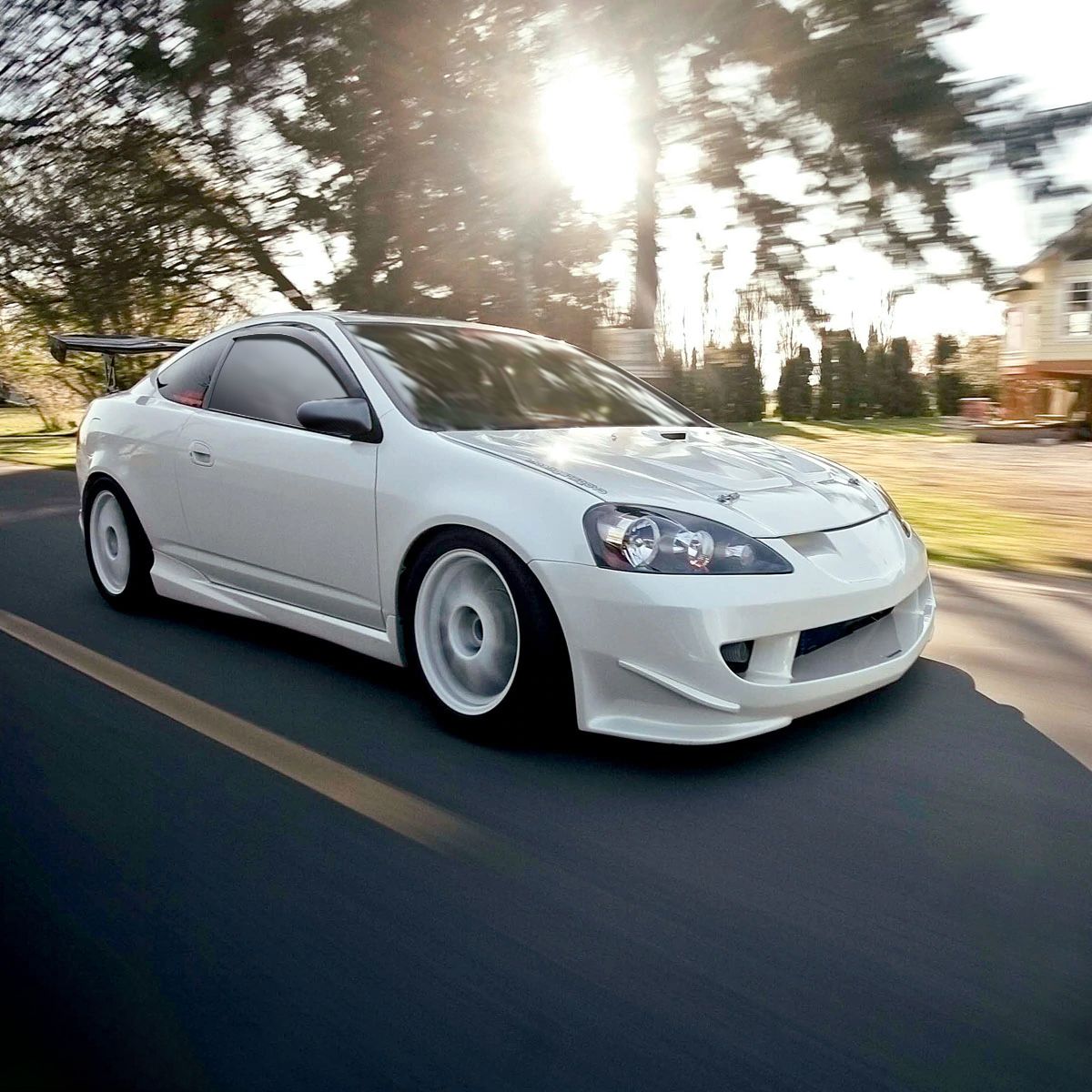 2002-2006 Acura RSX Spoon Style Power Carbon Fiber Mirrors - RMS-RSX02CF-P