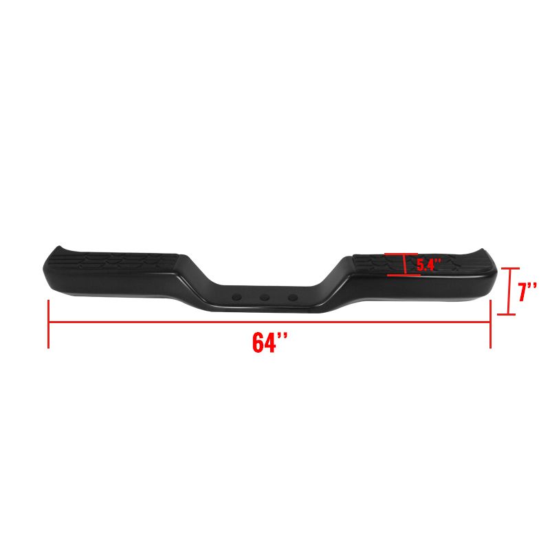1989-1995 Toyota Pickup 2WD/4WD Black Rear Bumper Step - SRB-PIK89BK-FS