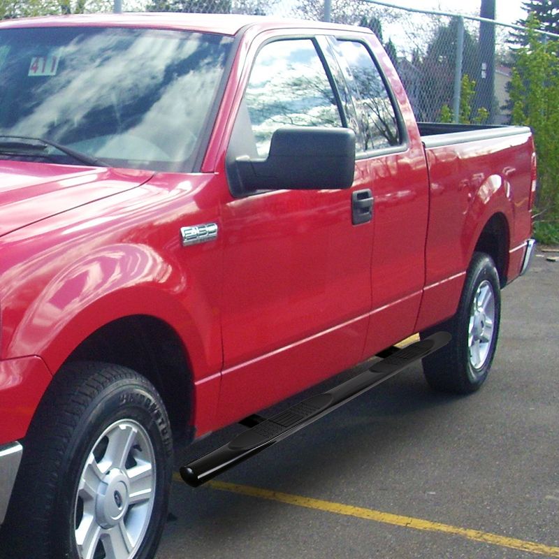 1999-2004 Ford F-150 Super Cab Black 4" Side Step Bars - SSB4-F15099SCBK-WB